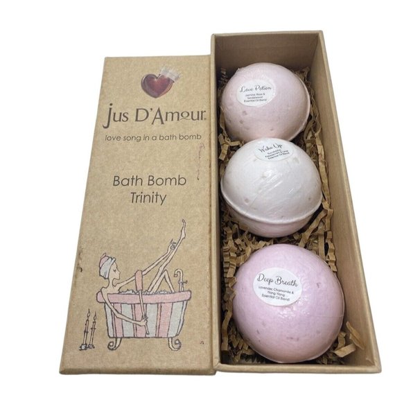 Jus D'Amour | Bath & Body | Jus Damour Pink White Bath Bomb Trinity 3pc ...